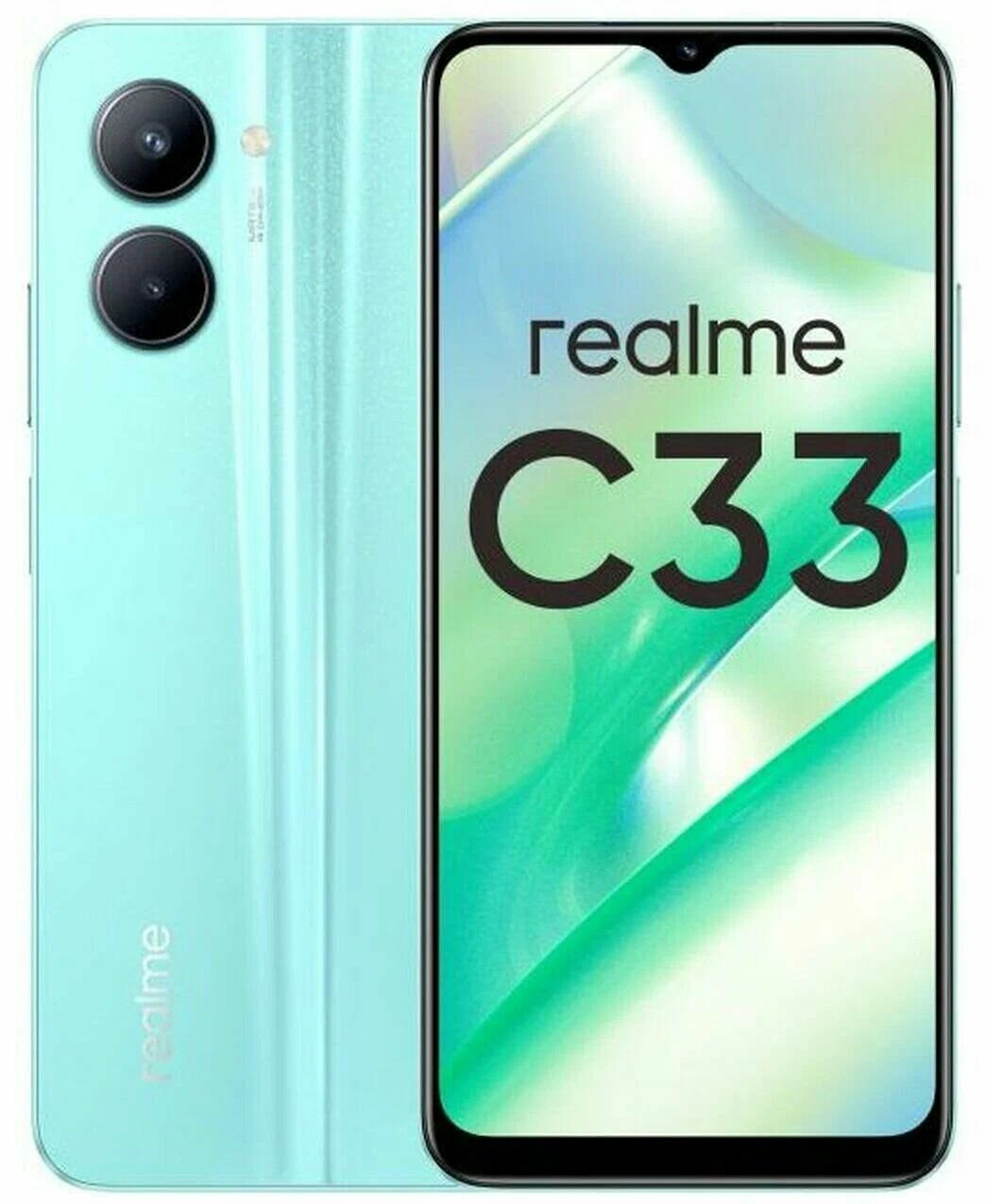 Realme Смартфон Realme C33 4/64 ГБ, Nano-SIM, бирюзовый