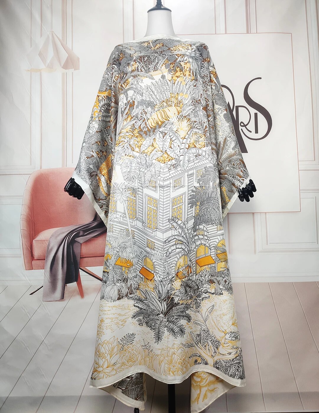 Женский шелковый кафтан LYH_kaftan color 1