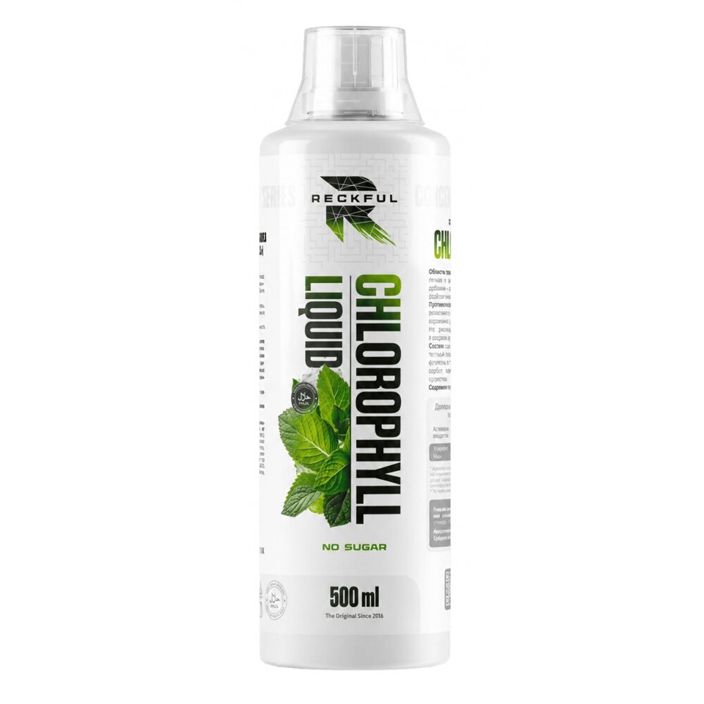Reckful Chlorophyll Liquid, 500 мл, Вкус Мята