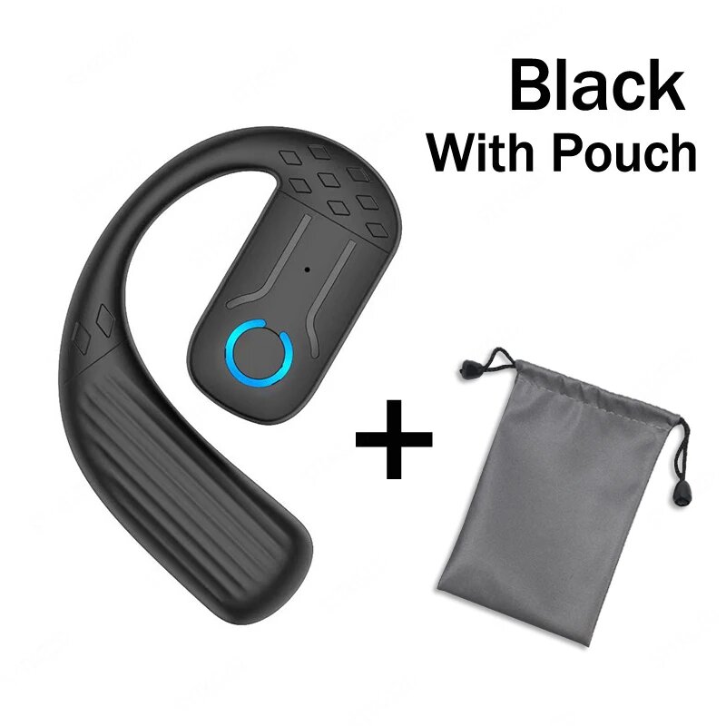 Беспроводные шумоподавляющие наушники Bone Conduction Черный, Black with pouch