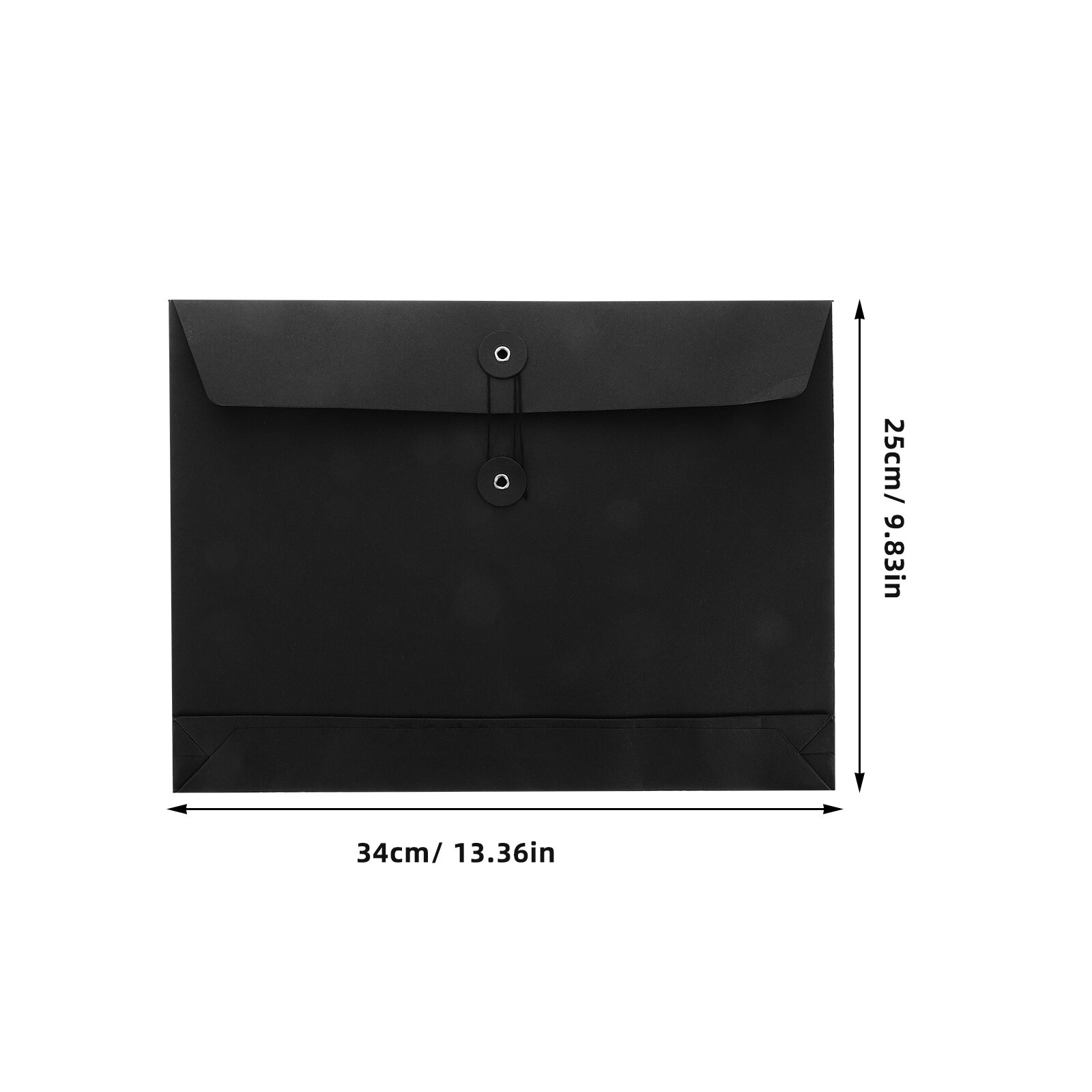 Черные Конверты Из Прочной Крафт Бумаги Для Документов A4 34x25x4 Cm Набор 5 Штук