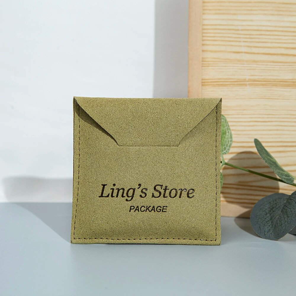 Подарочный пакет микрофибра 8x8 см, цвет: D Green with logo