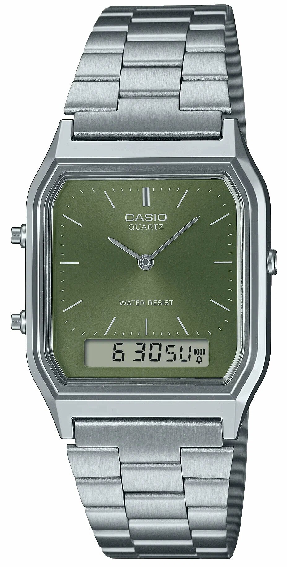 Японские кварцевые-электронные наручные часы "Casio AQ-230".