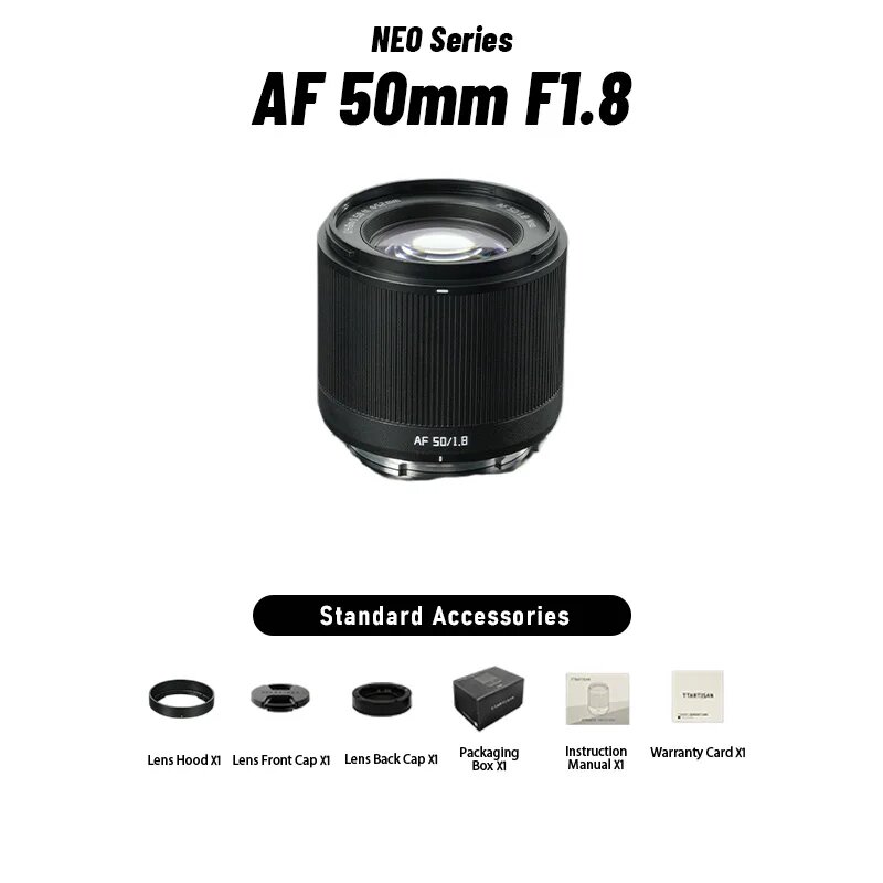 Объектив TTArtisan AF 50mm F1.8 Neo Sony E