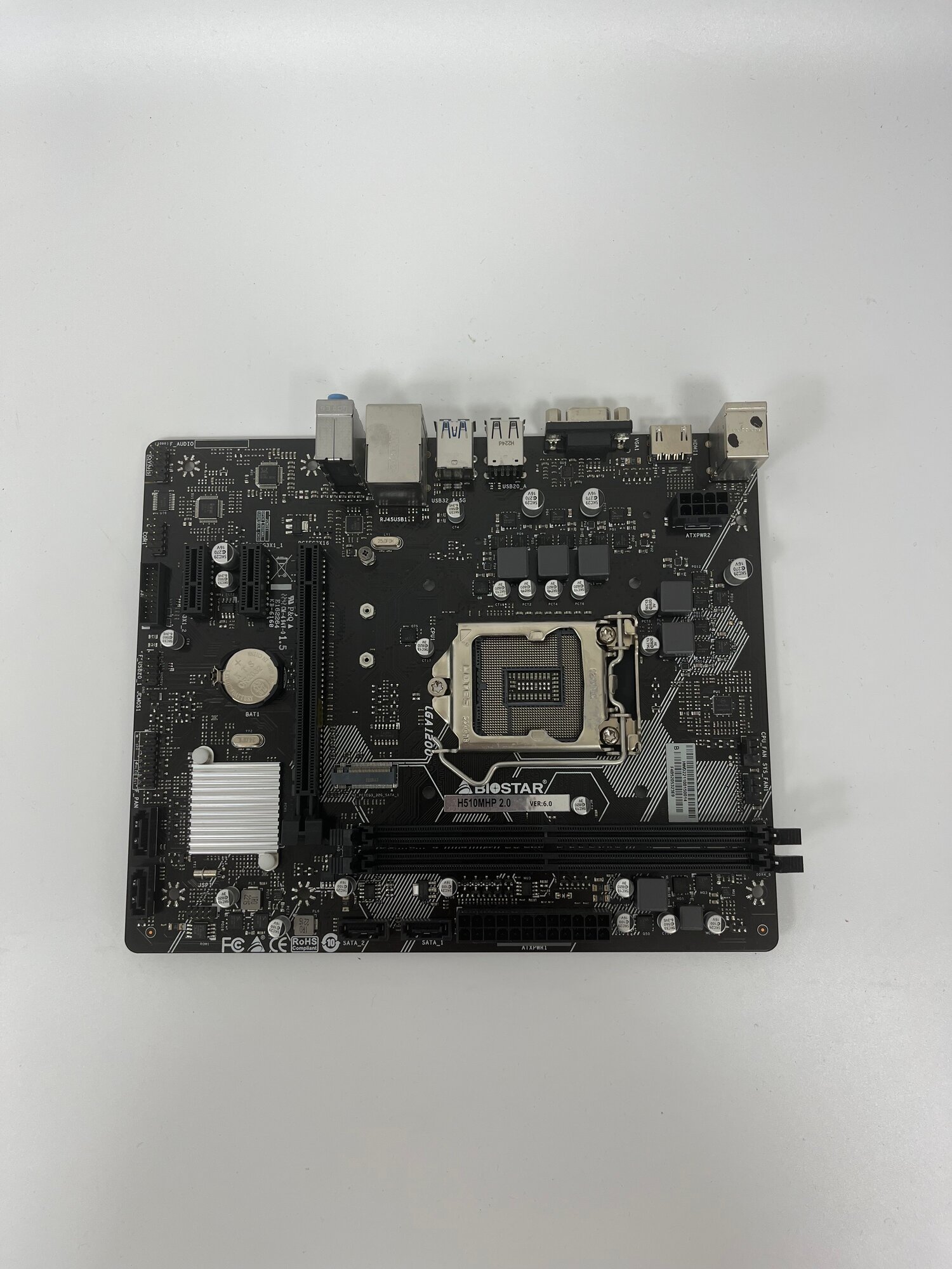 материнская плата Biostar H510MHP 2.0, предназначенная для процессоров Intel с сокетом LGA 1200