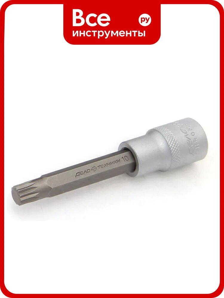 Головка со вставкой Дело Техники 1/2", SPLINE M10, длина 100мм 625460