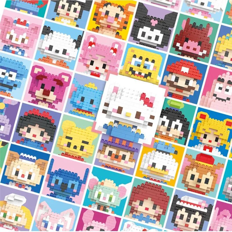 Конструктор 60 персонажей, случайный набор мини-фигурок для коллекции и игр