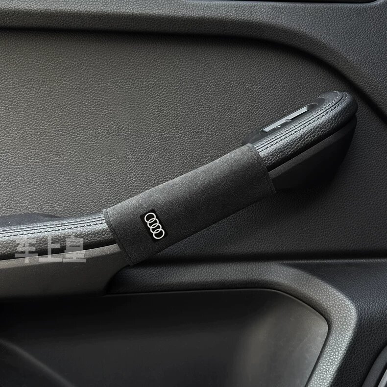 Дверные ручки из сатина для Audi A6 A4 A3 A5 A7 A8 Q2 Q3 Q5 Q7 Q8 - Черный, 1 шт