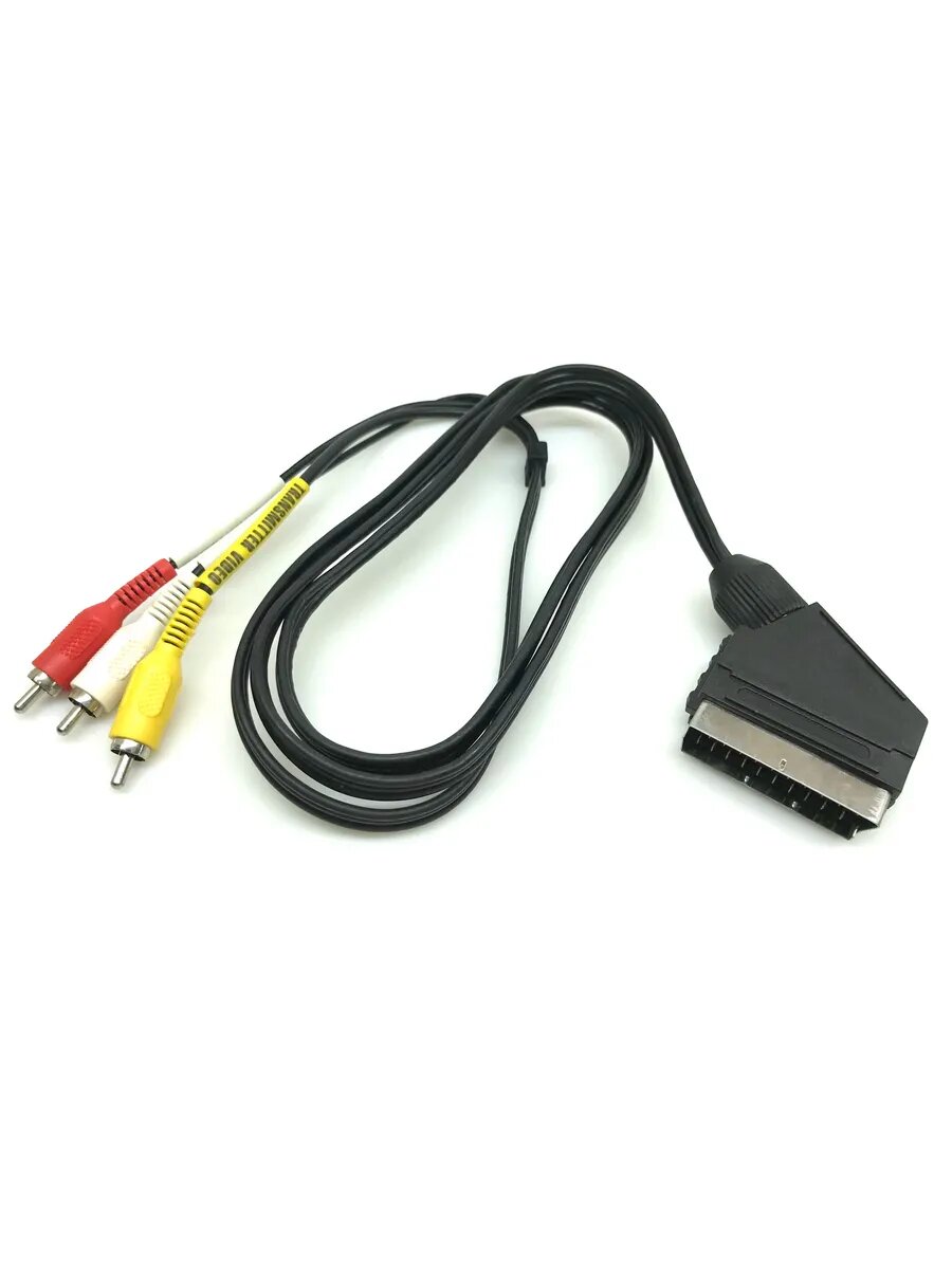 Кабель SCART штекер - 3 RCA штекер 1,5м
