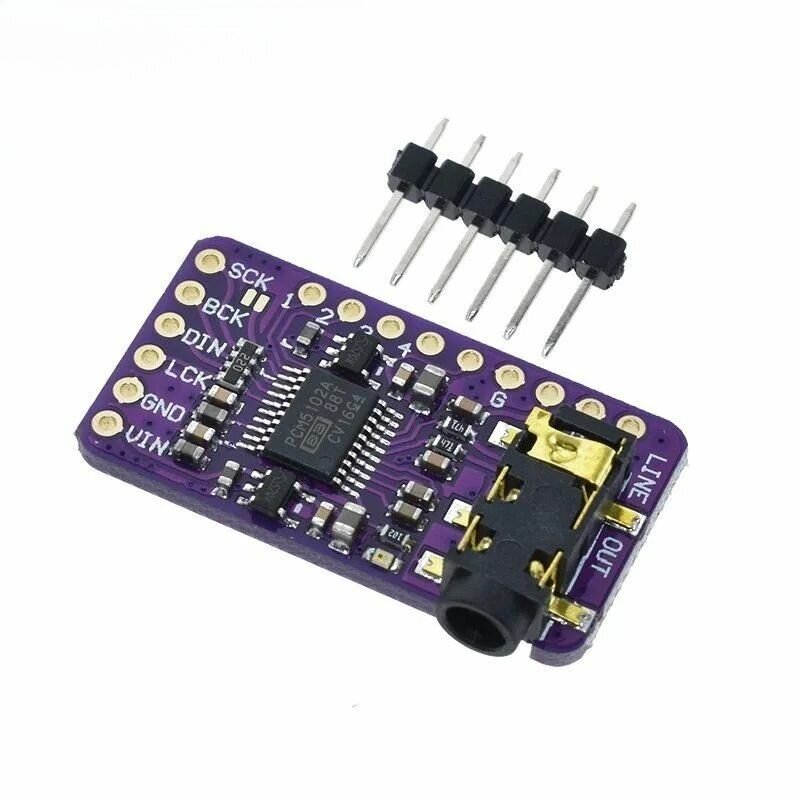 1pcs Интерфейс I2S PCM5102A DAC декодер GY-PCM5102 Модуль проигрывателя I2S для платы формата Raspberry Pi pHAT Цифровая аудиоплата PCM5102 I2S ЦАП звуковая карта плата расширения для одноплатного компьютера