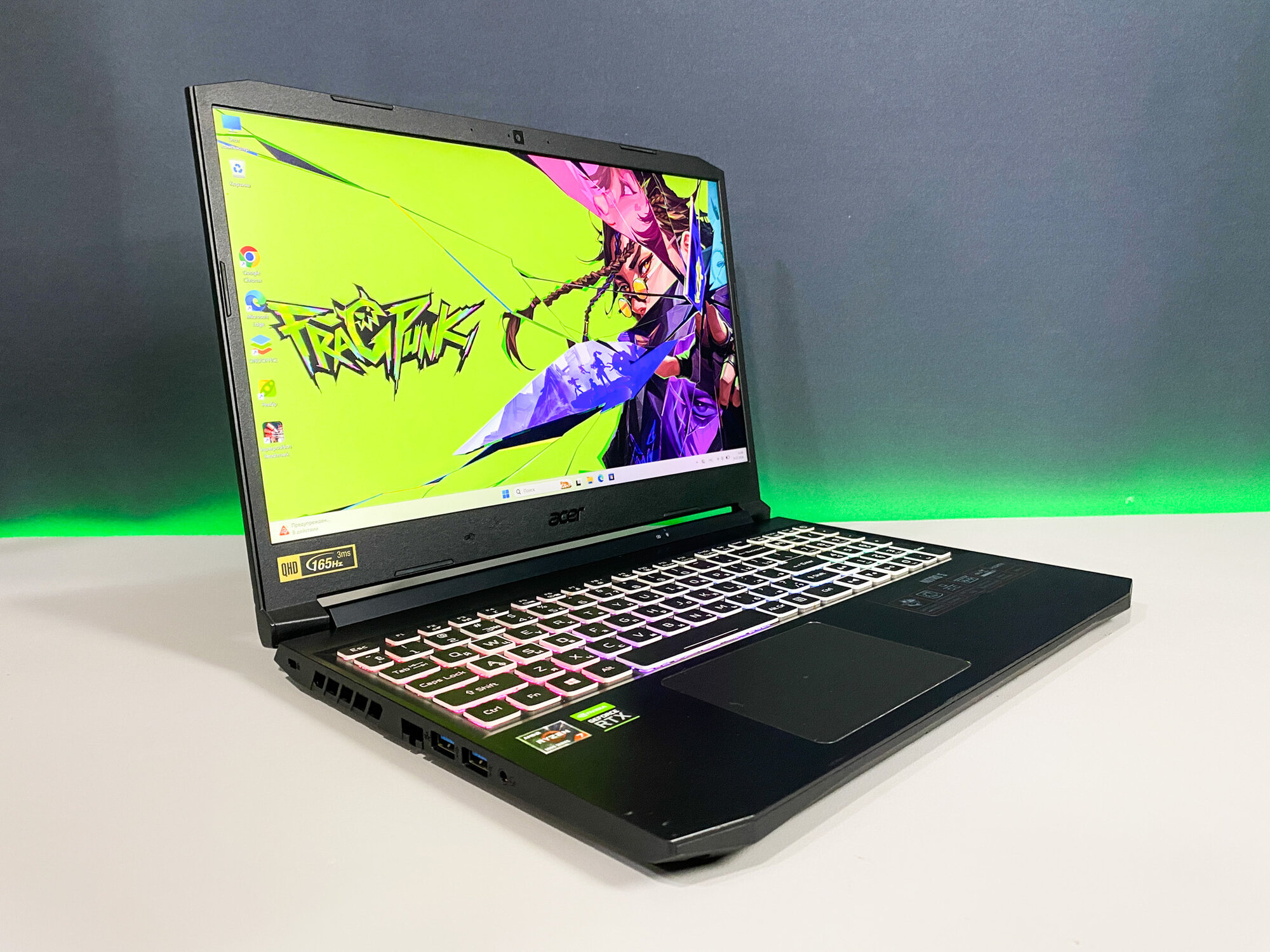 Ноутбук Acer Nitro 5 15.6"2K165Hz/AMD Ryzen 7 5800H 8/16*3.20-4.40GHz/RTX3060-6Gb/16Gb/SSD512Gb