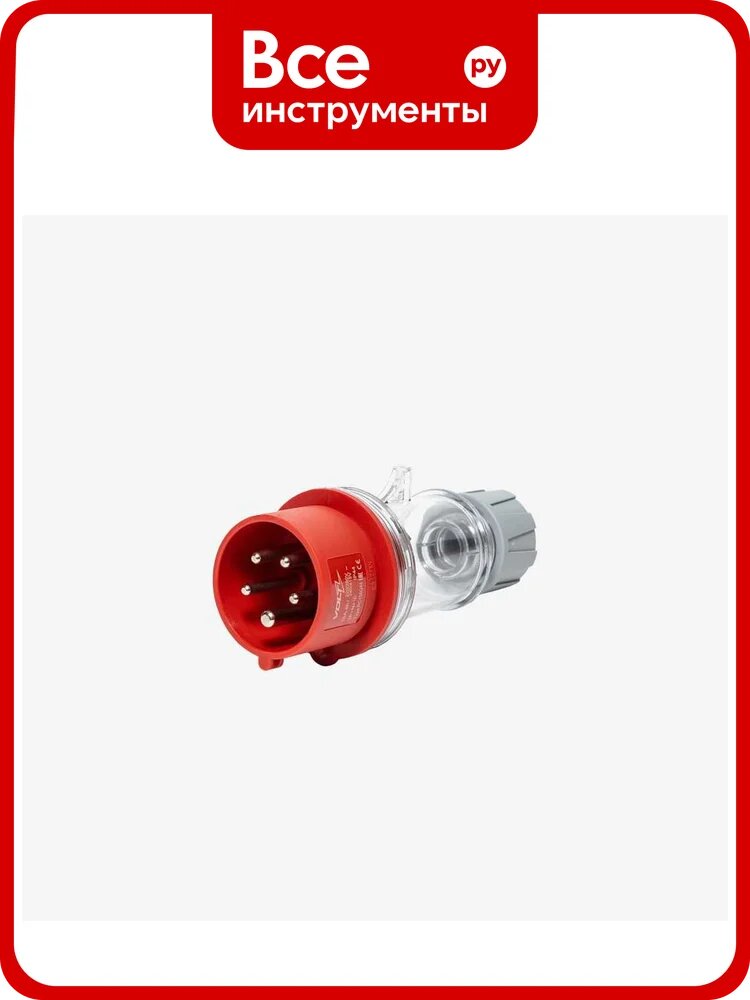 Вилка кабельная Voltz прозрачная 16 A, 380-415 В, 3P+N+E, quick connect, IP44 PC156Q44