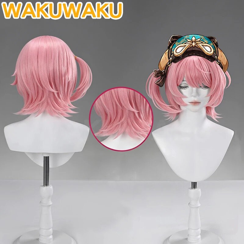 Парик для косплея Шарлотты Genshin Impact WakuWaku розовый PRE-SALE