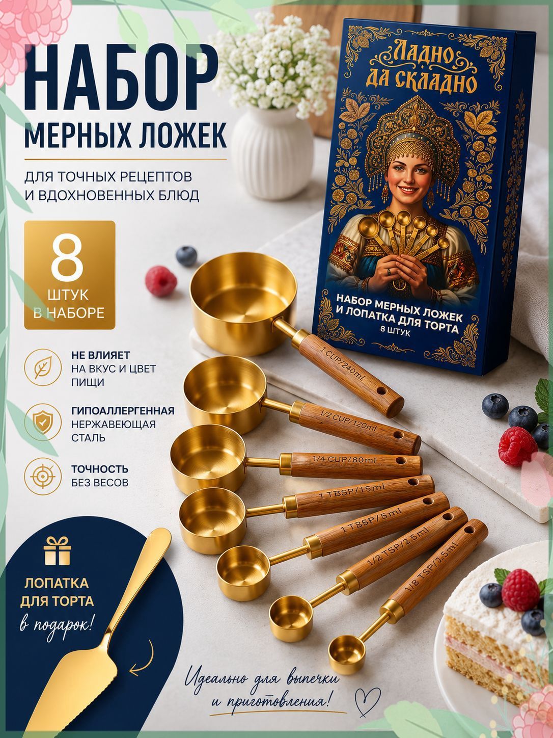 Емкость мерная, 125 мл, 80 мл, 60 мл, 15 мл, 5 мл, 2,5 мл, 1,25 мл, 250 мл, 8 шт