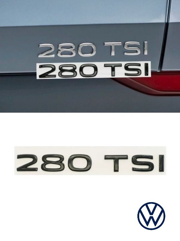 Эмблема 280 TSI Volkswagen на багажник шильдик нового образца для VW Bora Sagitar Golf T Roc