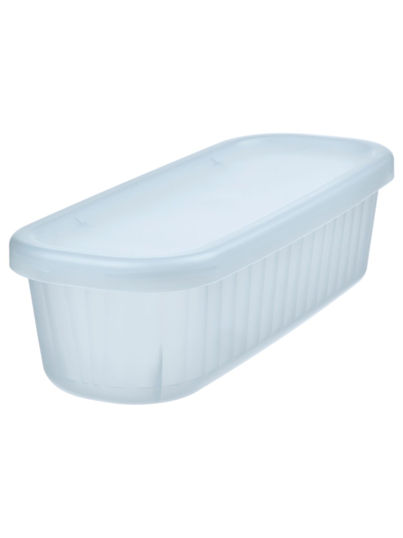 IKEA RYKTA коробка для хранения с крышкой, прозрачно-серо-голубой, 9x24x7 см