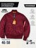 Бомбер Alpha Industries MA-1 бордового цвета, мужская куртка на молнии с утеплит...