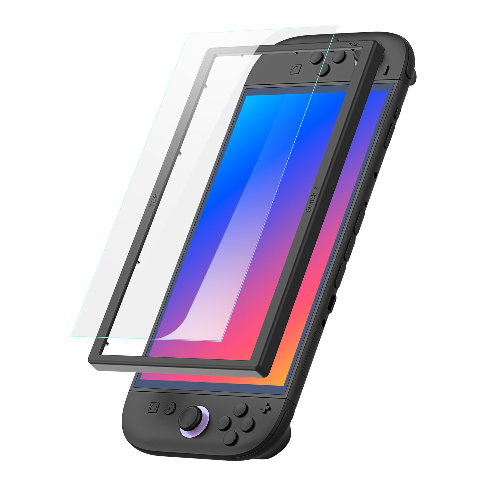Защитное стекло на экран от Dux Ducis для приставки Nintendo Switch 2, серия HD Tempered Glass Screen Protector(в комплекте рамка для выравнивания)