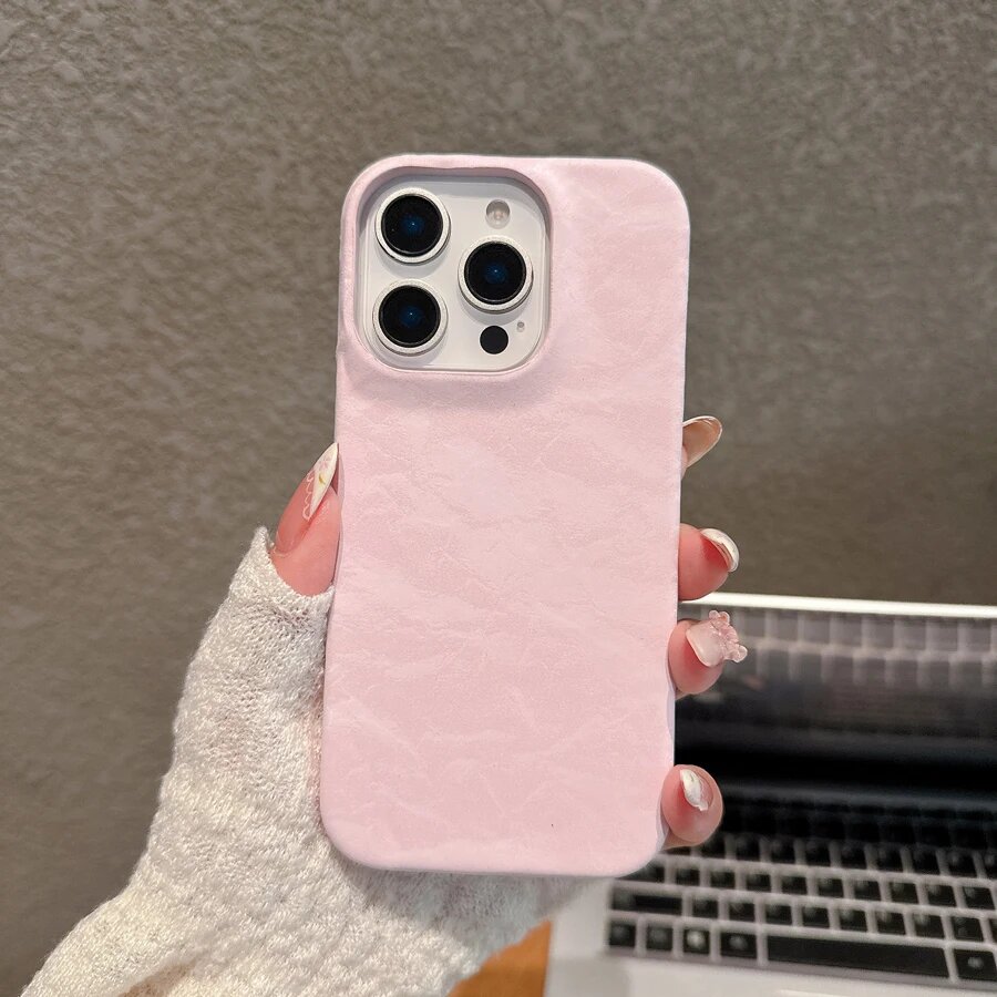 Роскошный чехол для телефона из бархатной ткани для iPhone 17, Air Айфон 13 Про Макс, Розовый, Pink