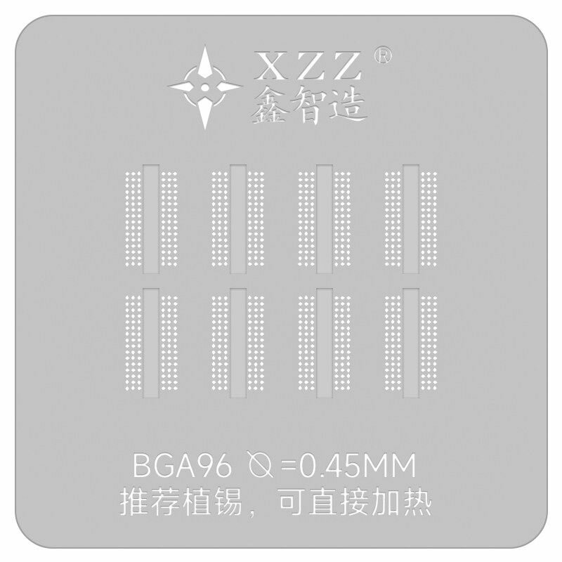 XZZ BGA трафарет для чипов DDR4 BGA96 круглые отверстия, рекомендуется для посадки шариков
