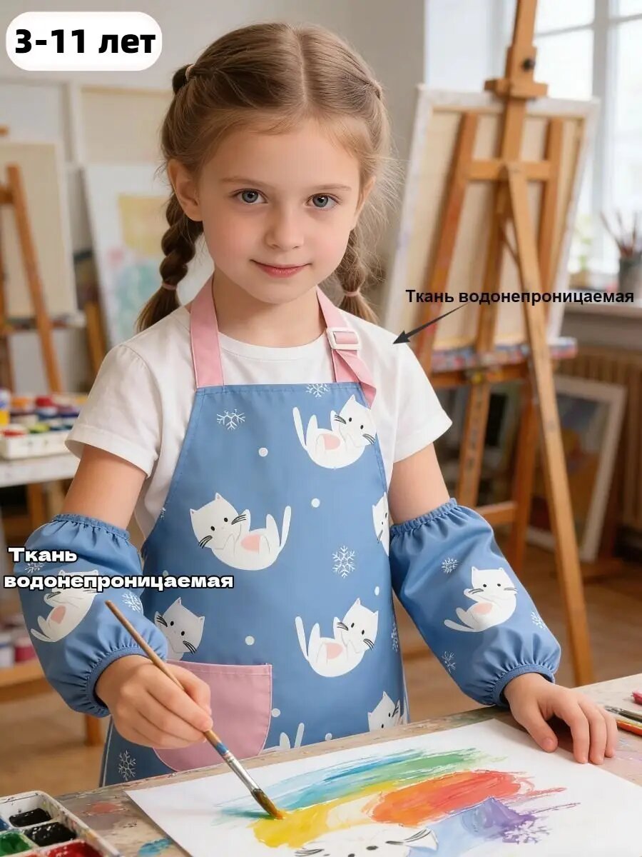 Унисекс водонепроницаемый фартук для рисования, антизагрязный