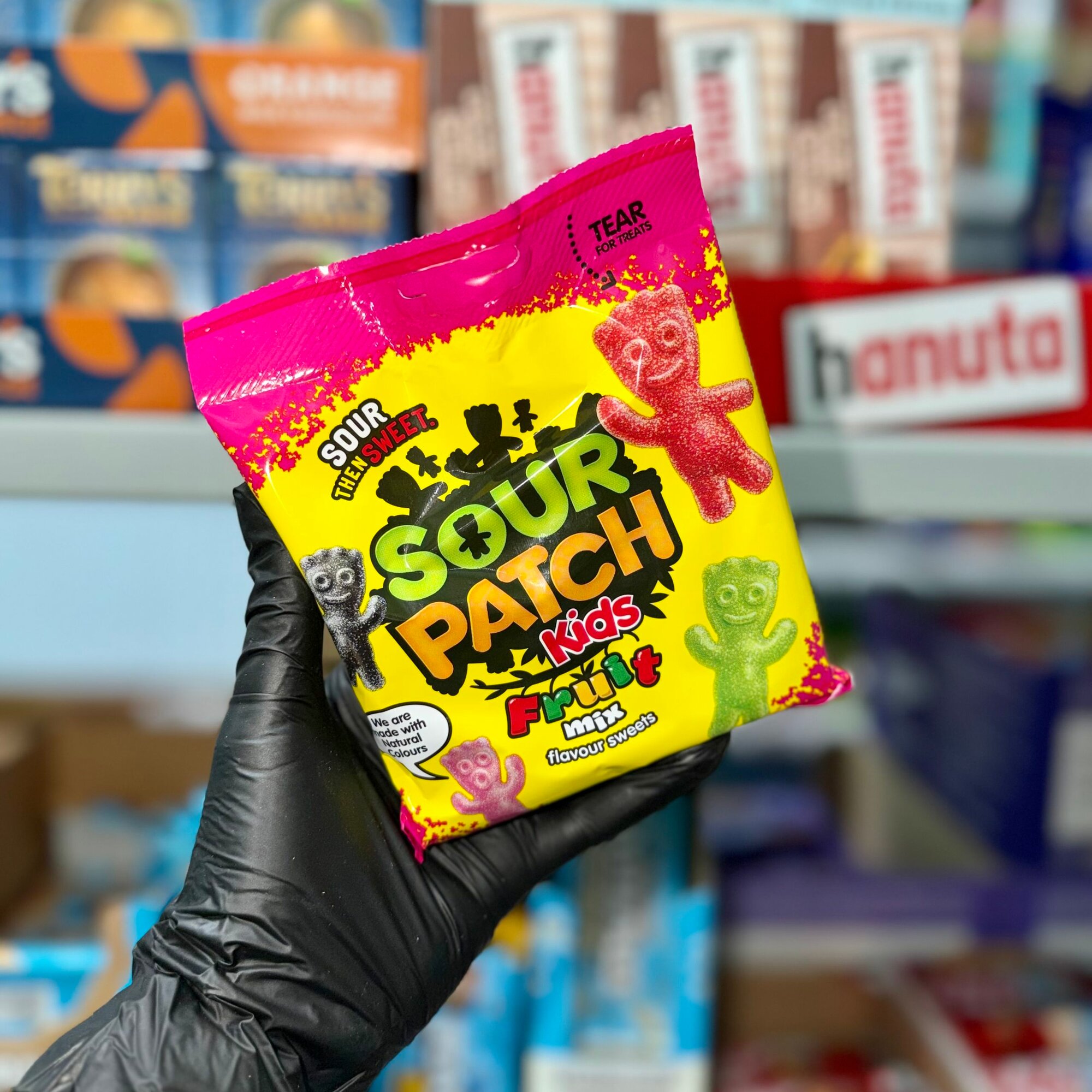 Жевательные конфеты Sour Patch Kids Fruit Mix/Мармелад кислые детишки Фруктовый микс 105 гр.