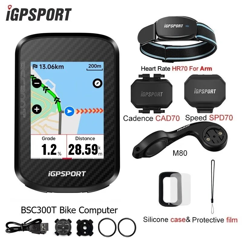 IGPSPORT BSC300T велокомпьютер GPS BSC300T M80 HR70 ALL