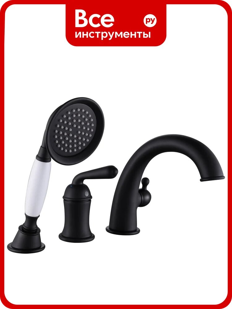 Встроенный смеситель на борт ванны Rose 3 в 1 R0212H
