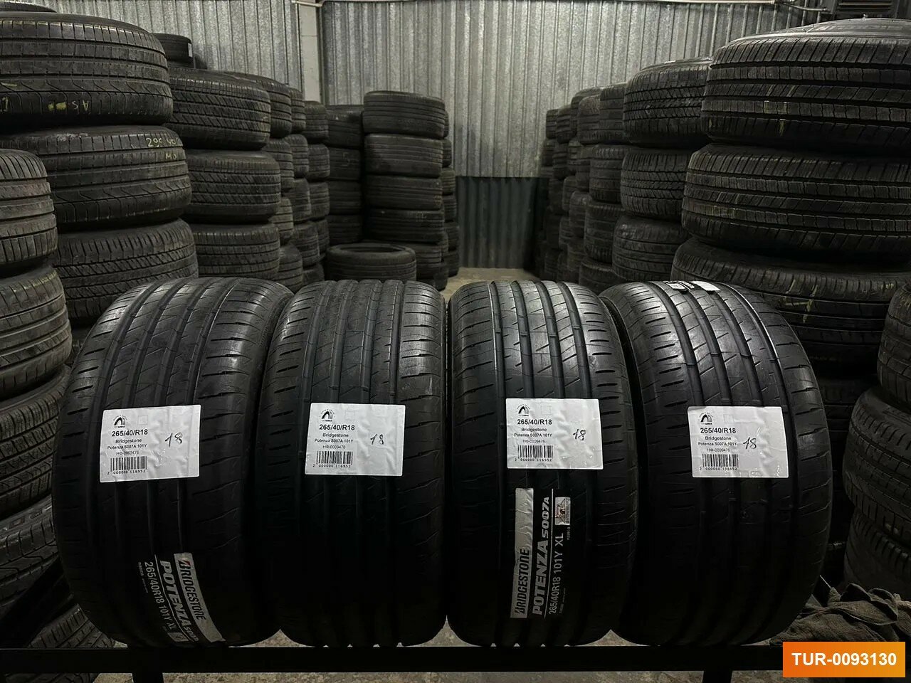 Комплект (2 шт) летних БУ шин Bridgestone Potenza S007A 265/40 R18 без пробега 7388160563