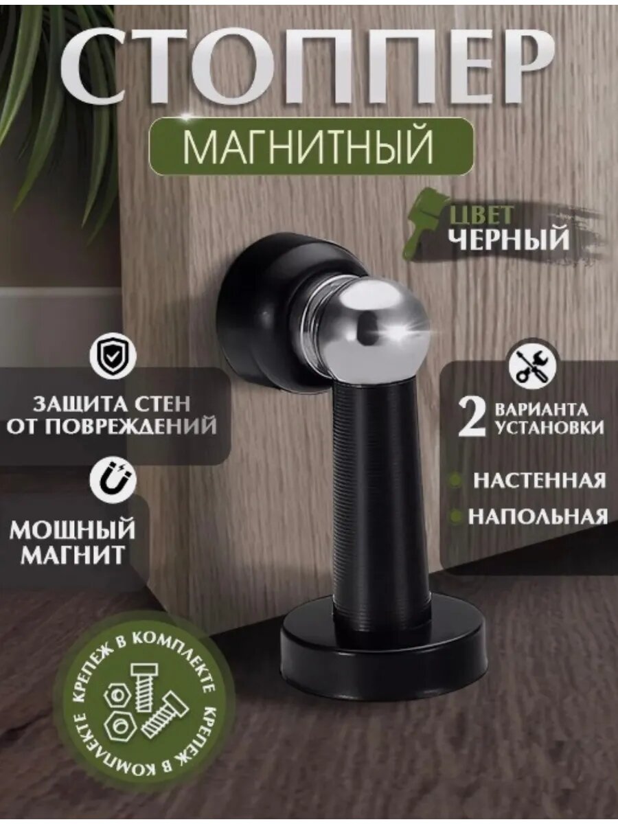 Стоппер для двери магнитный ограничитель двери