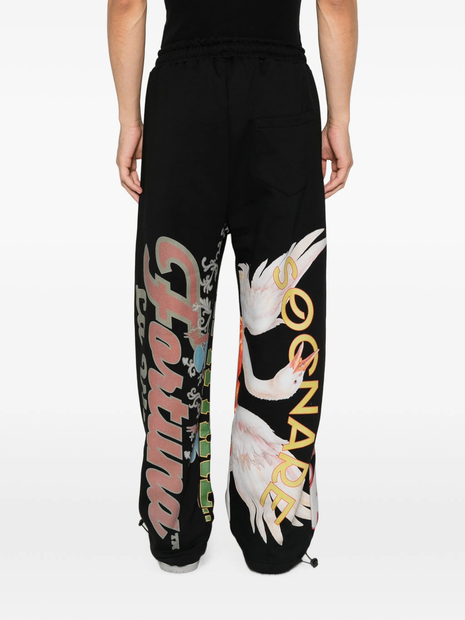 Брюки PDF Graphic-print track pants, размер 50, черный — фото 1