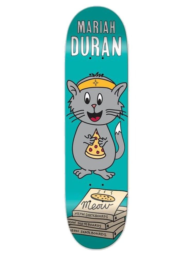 Дека для скейтборда Meow Skateboard Duran Whiskers Teal 8.0 x 31.7