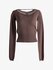 Свитер Rick Owens Cut-out mélange-effect sweater, размер 36, , коричневый
