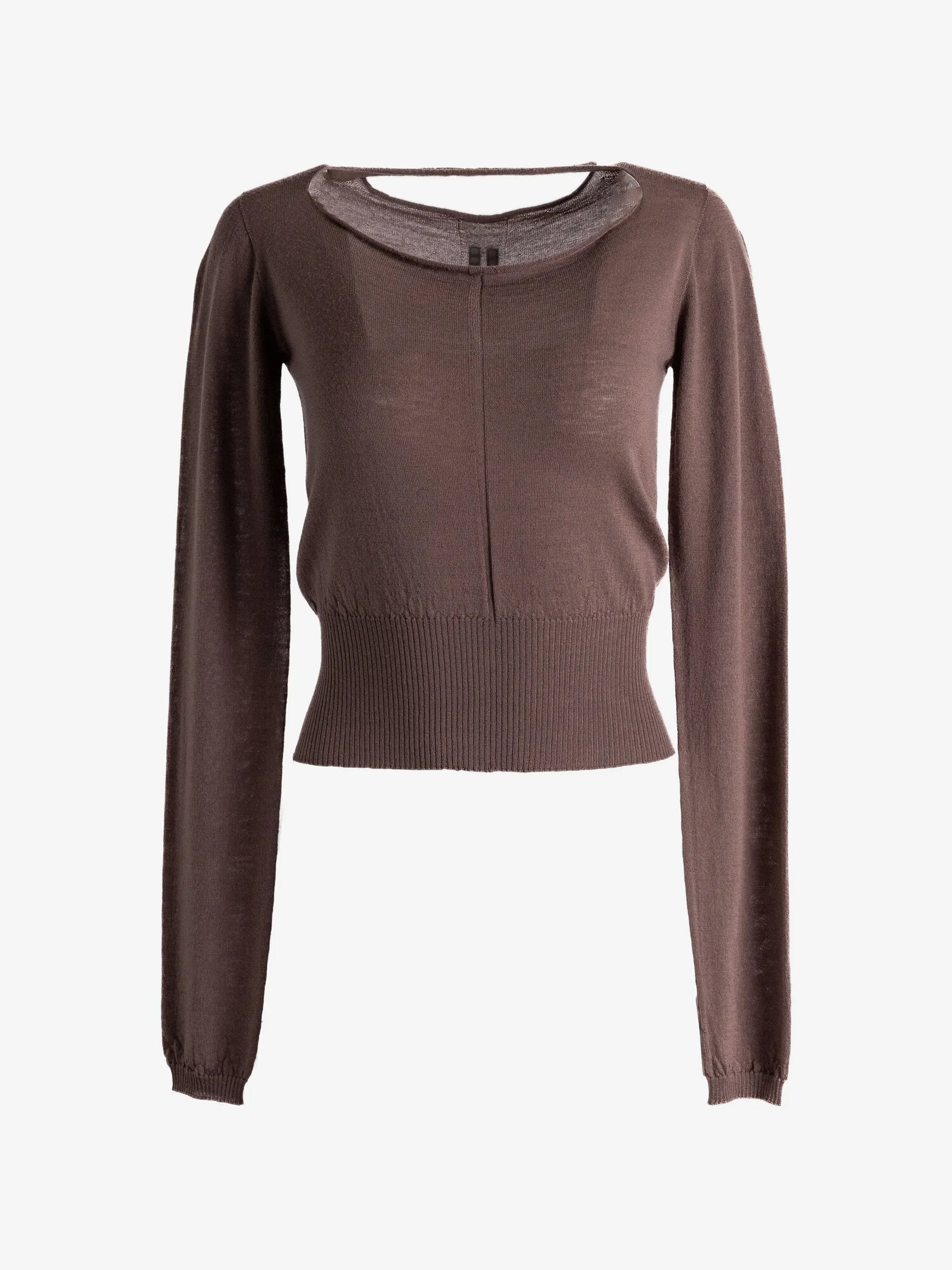 Свитер Rick Owens Cut-out mélange-effect sweater