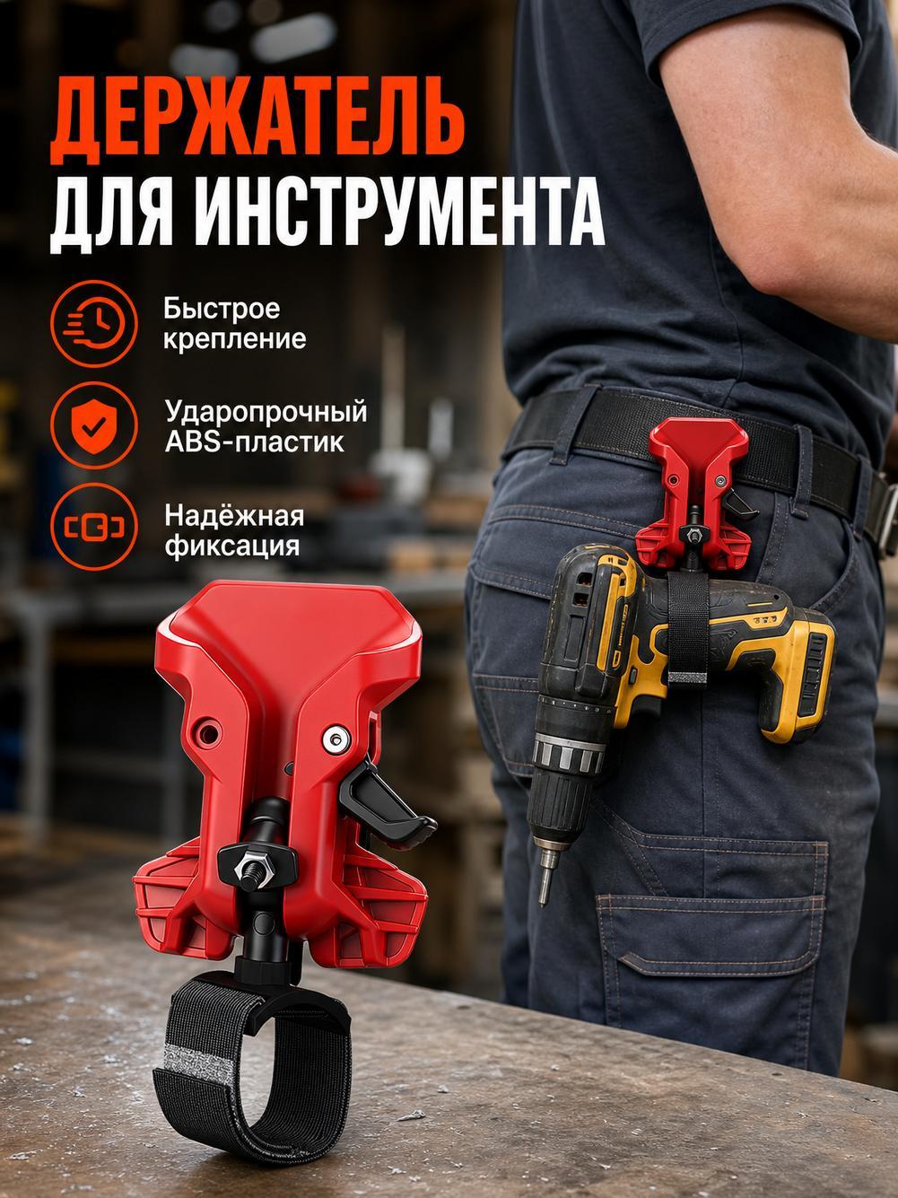 Держатель для дрели на пояс, быстросъемный, крепление для инструмента