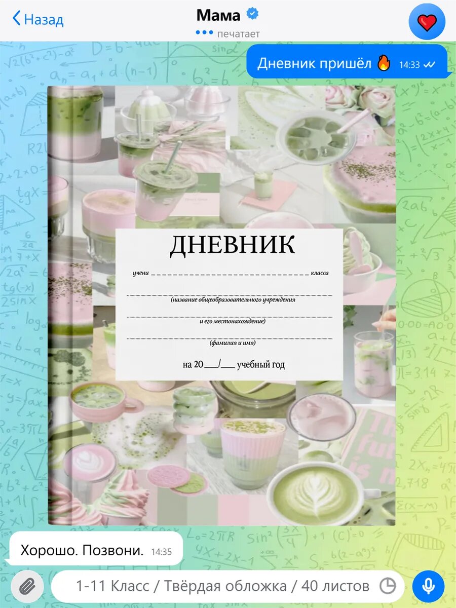 Школьный дневник с принтом y2k pinterest