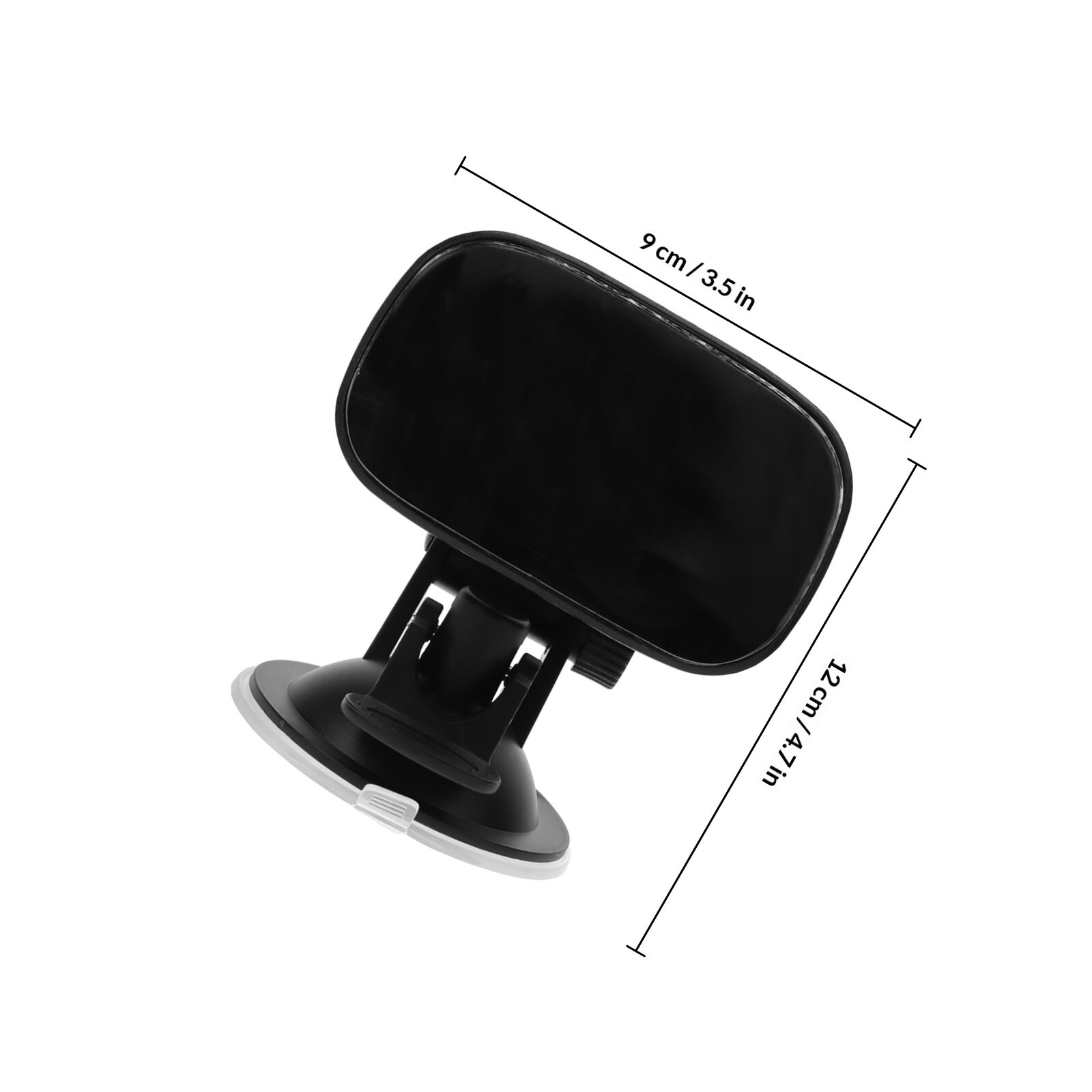 Зеркало Rearview Для Машины С Поворотом На 360 Градусов Чёрного Цвета 12.00X9.00X0.40Cm