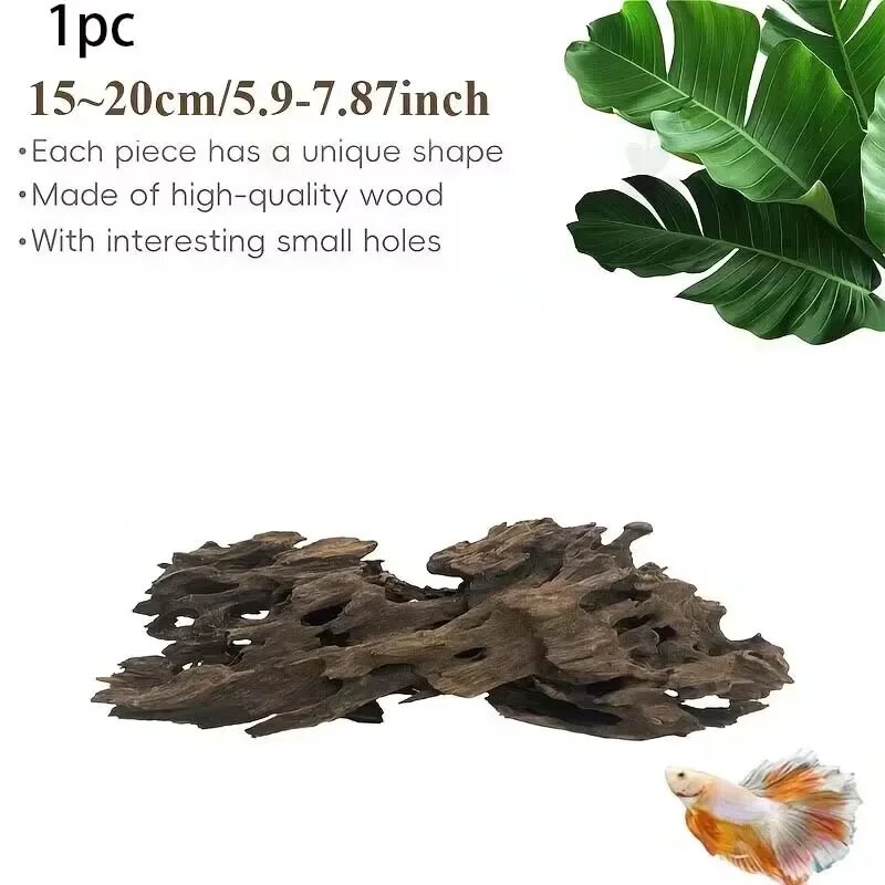 Натуральная древесная кора для аквариума 15-20CM 1PC