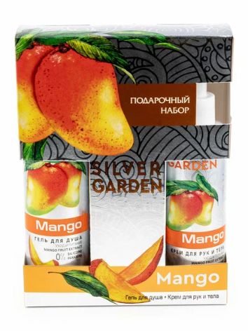 FESTIVA Подарочный набор Silver Garden Манго: Гель для душа 250 мл, Крем для рук и тела 200 мл/