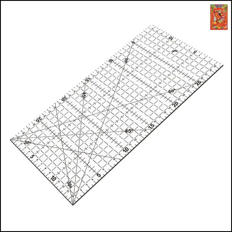 Линейка для пэчворка 30x15см
