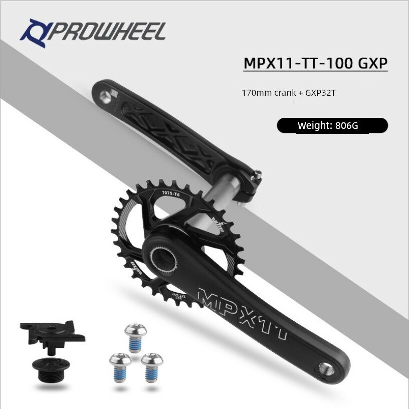 Prowheel 100 мм кривошип с 176 мм кареткой 32Т звезда для велосипеда, полая конструкция
