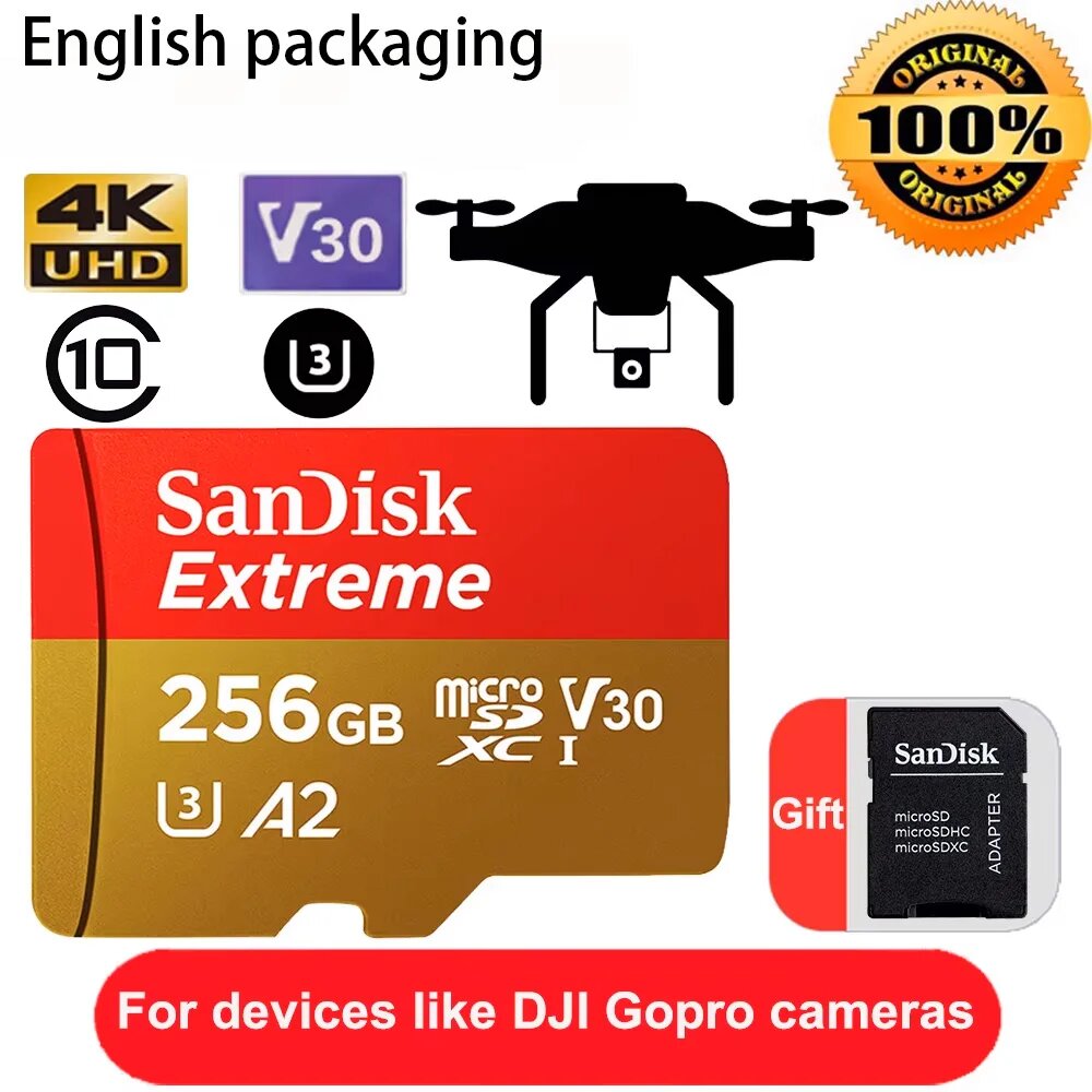 SanDisk Extreme A1/A2 U3 V30 microSD карта памяти