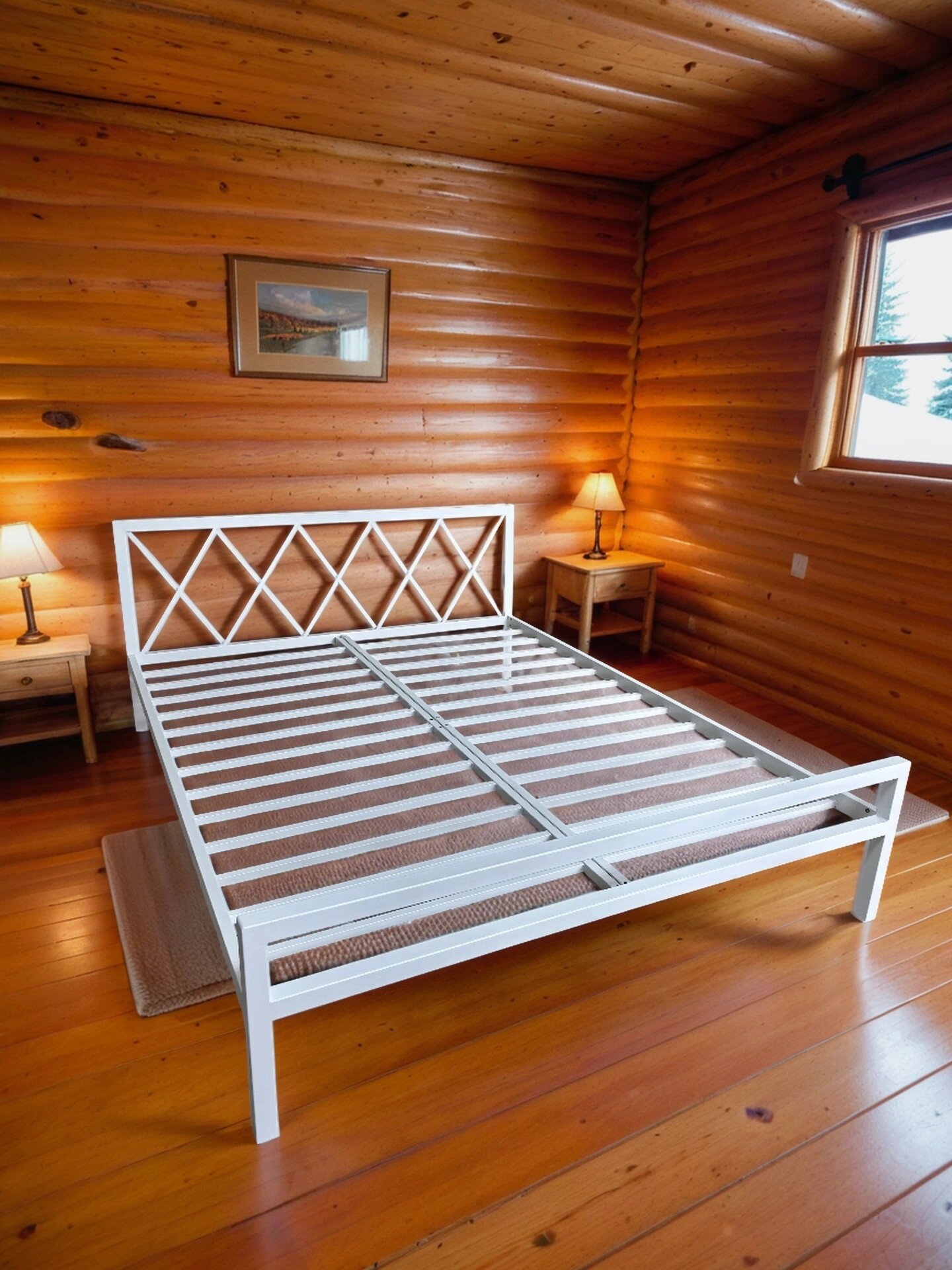 Кровать LOFT Mebel "Кэрри", 180 см, металл, кованая, стиль лофт