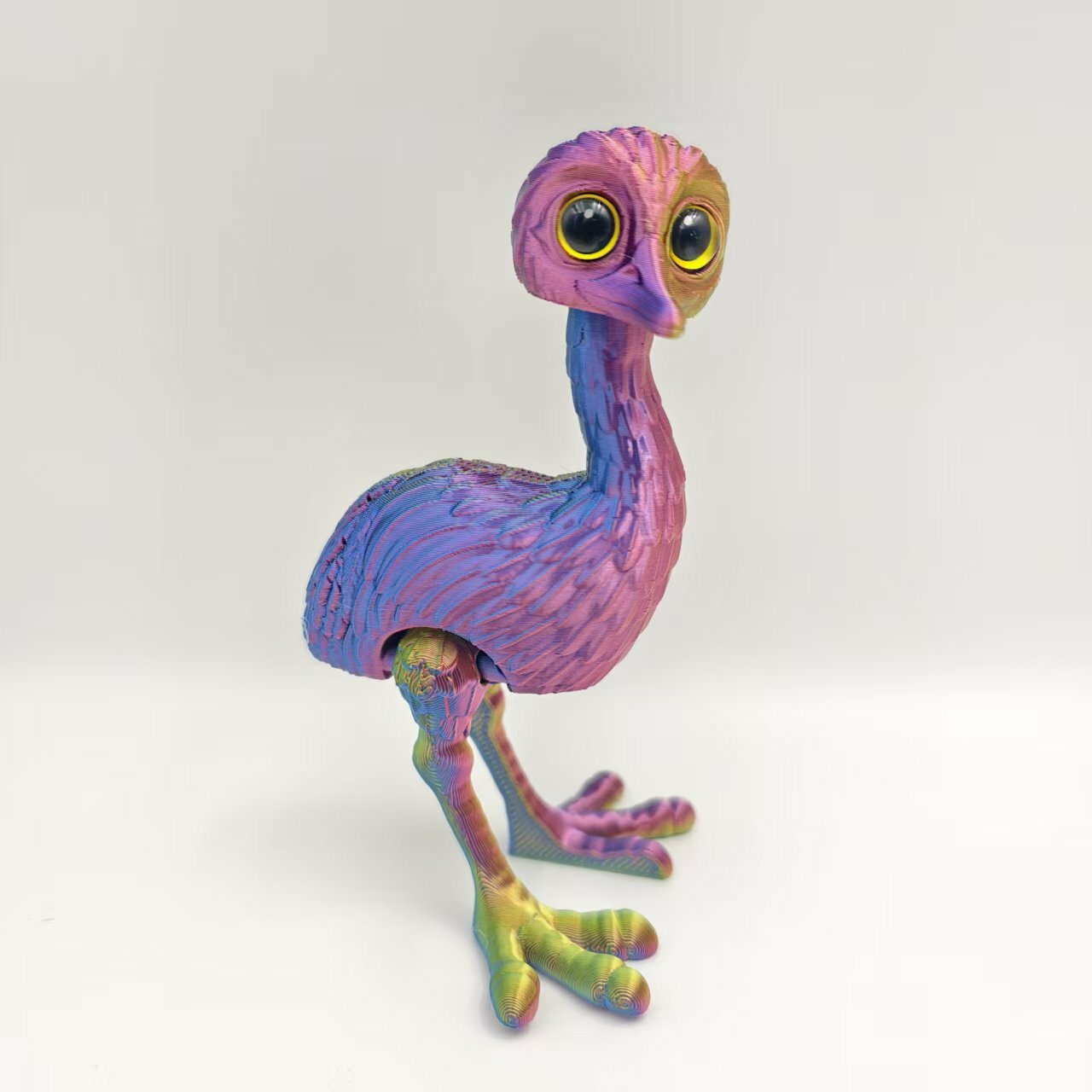Новый продукт для трансграничной торговли: 3D-печатная модель игрушки-симулятора страуса с подвижными суставами, подходит для подарков и в качестве украшения для рабочего стола.
