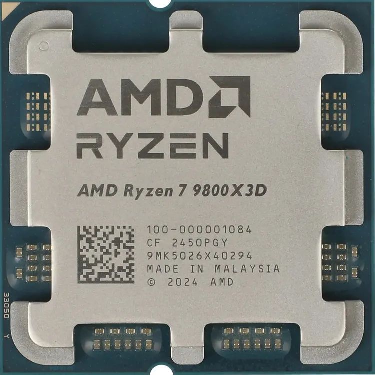 Процессор AMD Ryzen 7 9800X3D, 8 ядер, до 5.2 ГГц, AM5, OEM