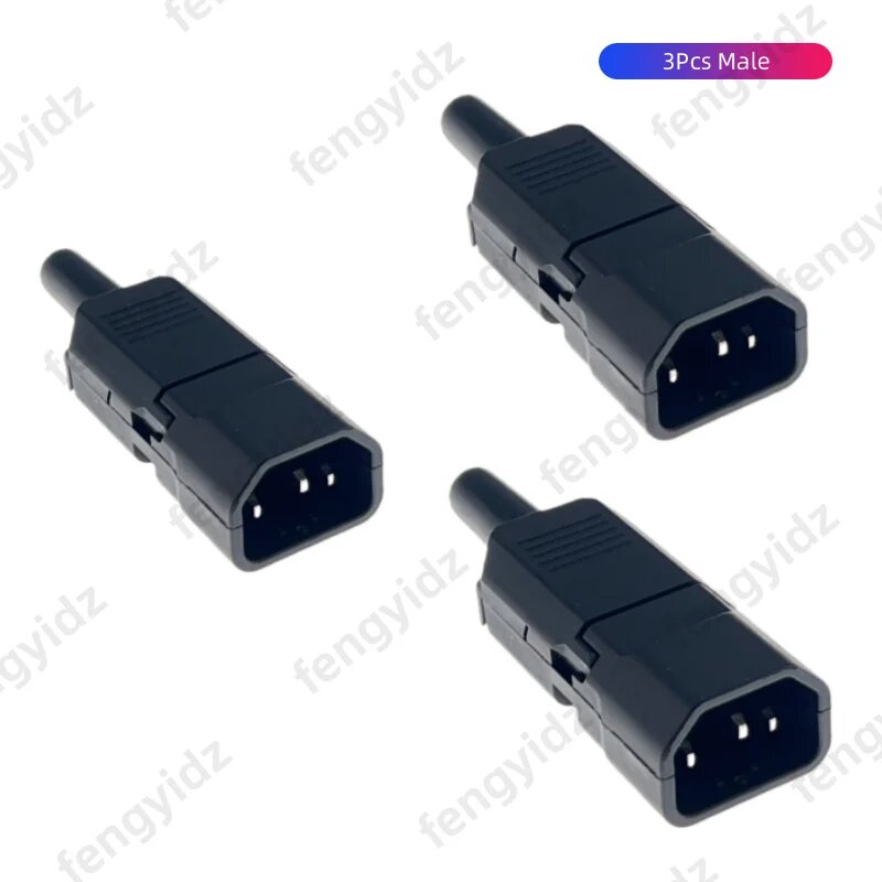 Flip cover IEC320 10A250V C13 C14 черная 3PCS Male