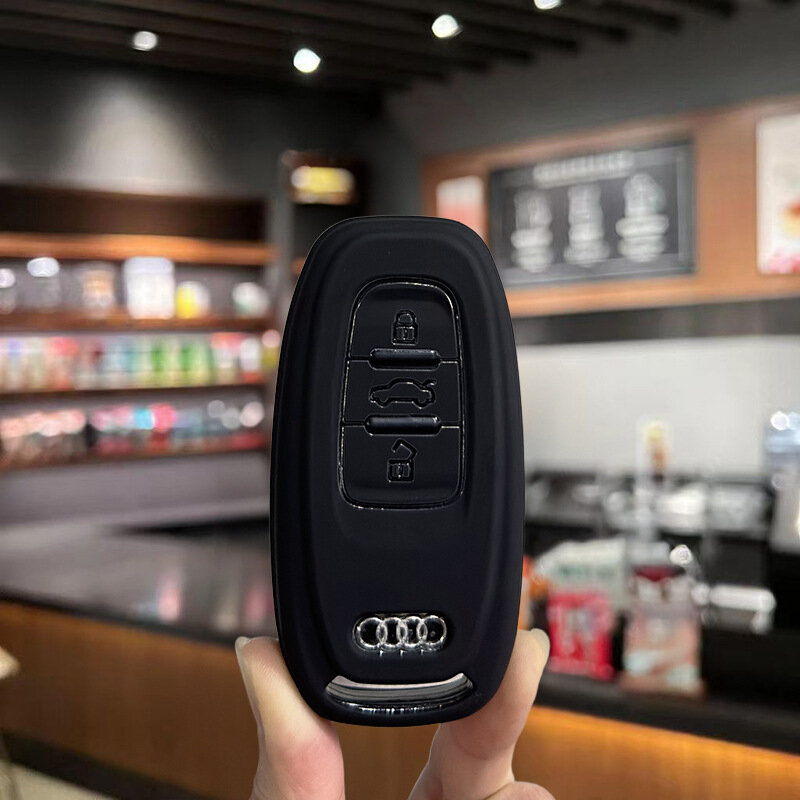 Чехол для ключа Audi A6L A4L Q5L A3 Q3 Q2L A7L A3L A5 A8 - Матовый черный одинарный чехол Вариант А