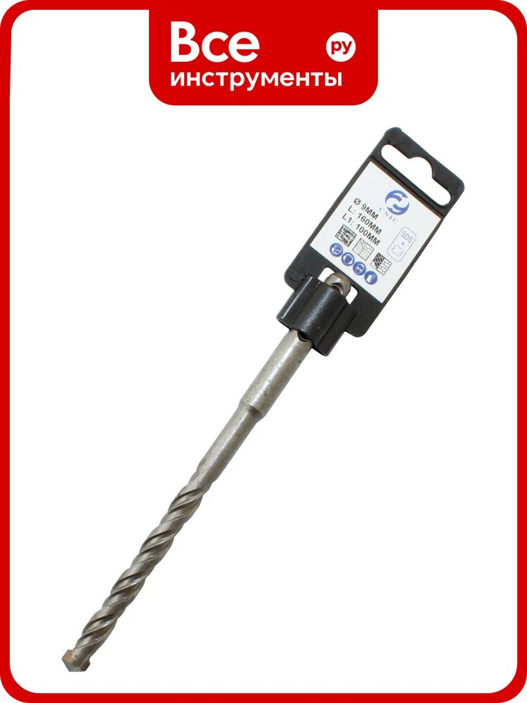 Бур CNIC d 9х100х160 тв. сплав SDS-PLUS, усиленная спираль 32085