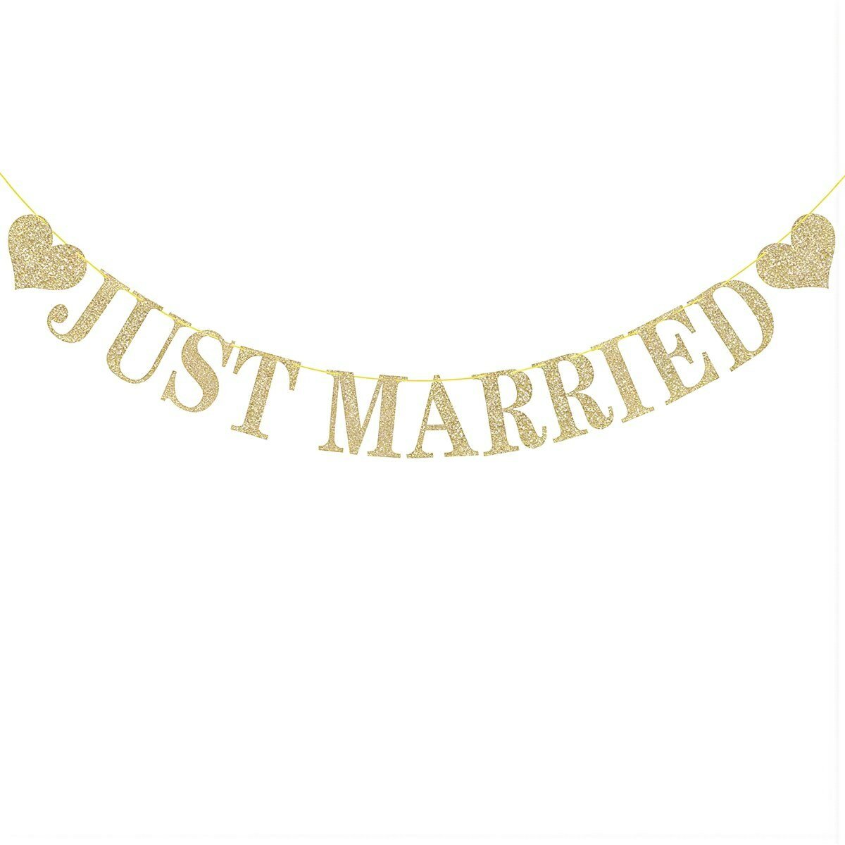 Декоративная гирлянда с блёстками золотой цвет надпись JUST MARRIED свадебный аксессуар для вечеринки украшение зала фотозоны домашнего помещения, золотой