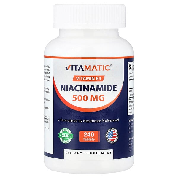 Vitamatic, Ниацинамид, 500 мг, 240 таблеток